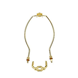 Aspen Creative 20002-1 8 1/2" Lamp Harp with Saddle in Polished Brass Finish