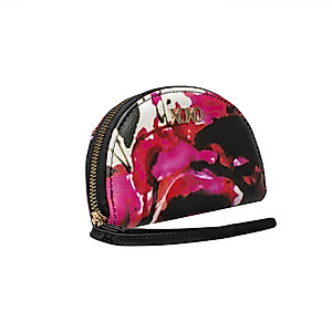 XOXO Women’s Wallet Small Floral Print Saffiano Leather Dome Indexer Purse With Wristlet