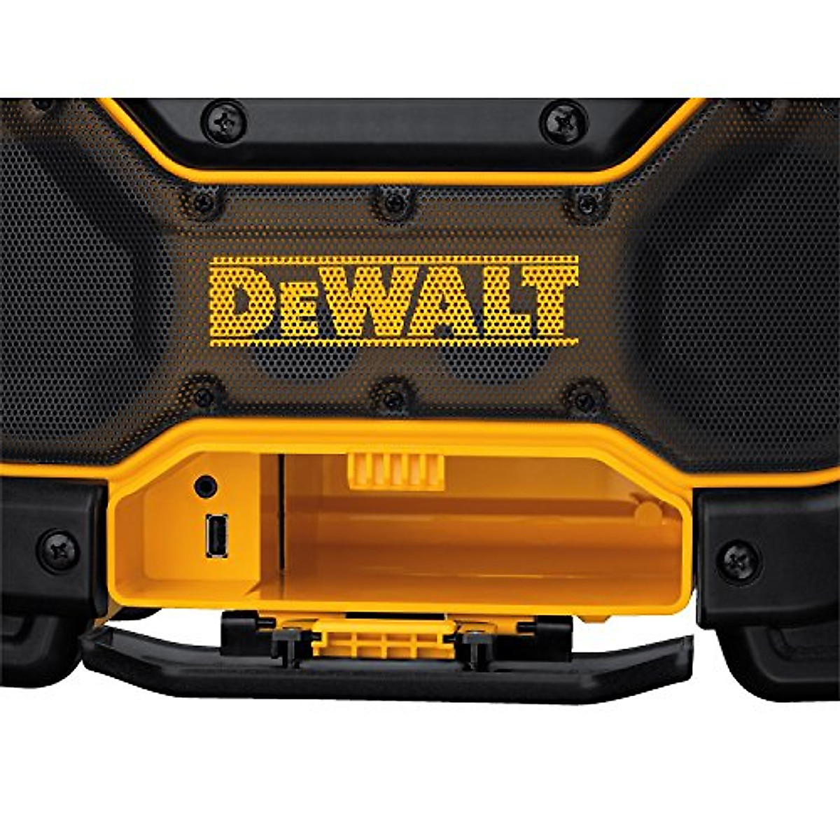 DEWALT 20V MAX Bluetooth Radio, 100 ft Range, Battery and AC Power Cord Included, Portable for Jobsites (DCR025)