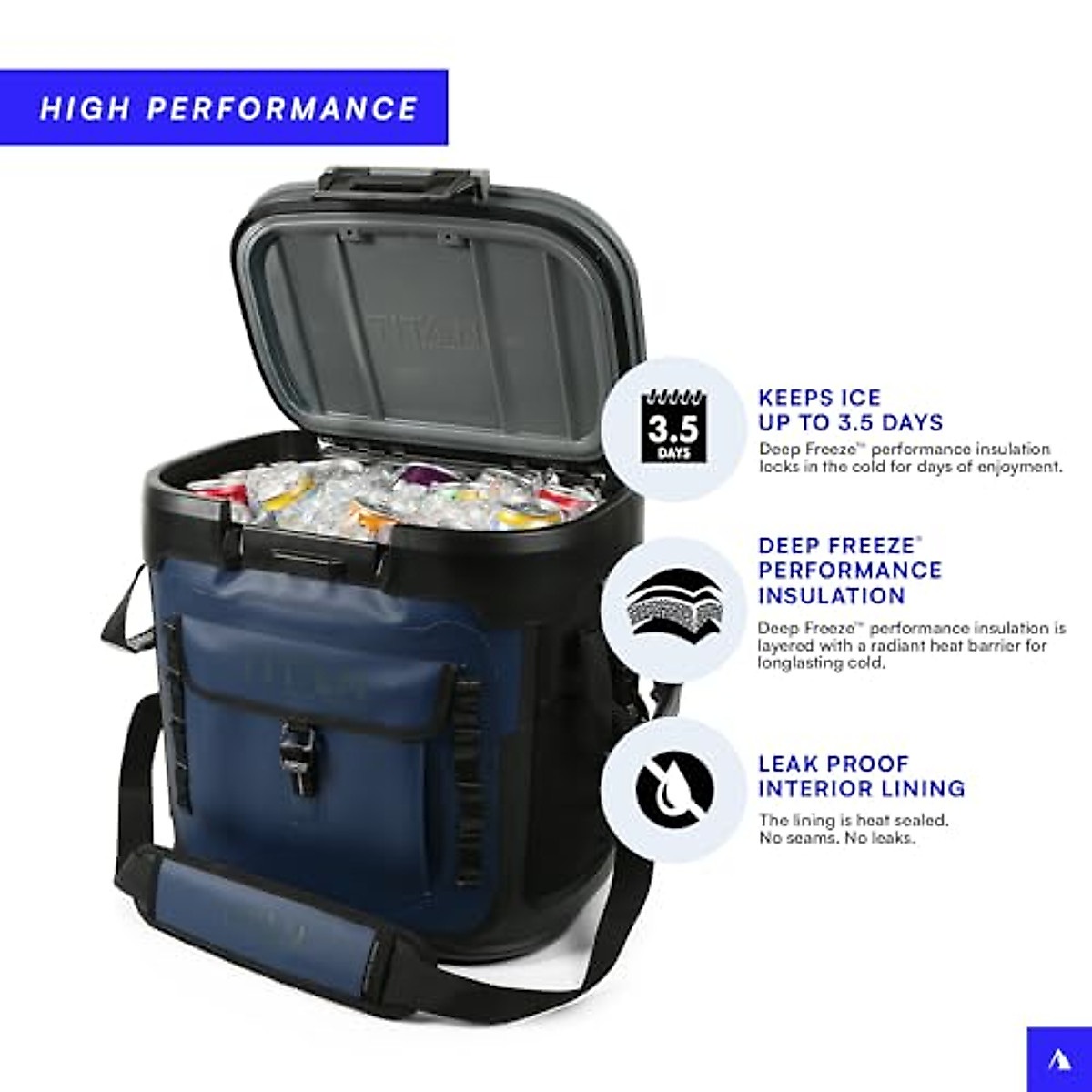 Titan Deep Freeze Welded Cooler - 36 Can Zipperless Cooler, Cold Front