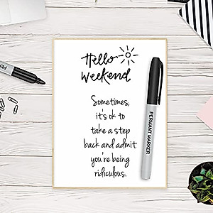 Piochoo Permanent Marker Pens, 24 Counts Black Fine Point Permanent Marker Sets for Writing Doodling Marking Coloring