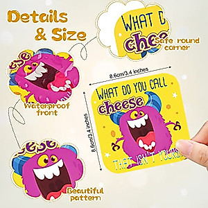 80 Pcs Joke Cards for Lunchbox Kids Cute Lunchbox Notes Inspirational Classroom Affirmations Lunch Cards Puns Cards for Teacher Kids Student Party Mini Notes Postcards (Monster Style)