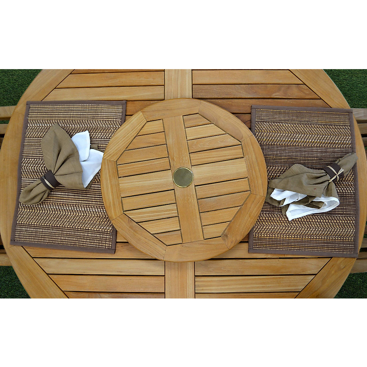 Tortuga Outdoor TK-R-LSUS Jakarta Teak Lazy Susan, 20" Long x 20" Wide x 2" high