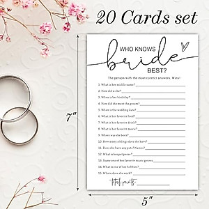 5" x 7" Minimalist Bridal Shower Advice Cards, Engagement Party Game Wedding Favors for Guests - 03