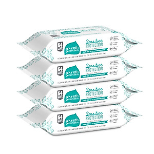 Seventh Generation Baby Wipes Refill With Tape Seal Sensitive Protection Unscented Baby Wipes 256 Count