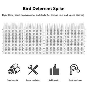 Happyyami 20 pcs Fence Wall Spikes Anti Climb Fence Wall Spikes Burglars Garden Security Anti Climb cat/Intruder Deterrent