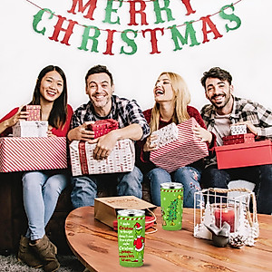 Arsemica Funny Christmas Tumbler, 20 oz Stainless Steel Insulated Travel Tumbler, Christmas Coffee Mug with Lid, Xmas Cups Keep Drinks Cold & Hot, Novelty Christmas Gifts for Women Men Coworkers