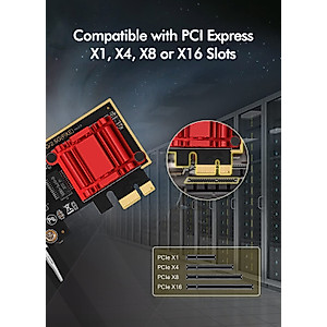 2.5Gb PCIe Network Card, NICGIGA 2.5 Gigabit Ethernet Interface Adapter, with Realtek RTL8125B, 2.5G NIC Compliant Windows/Linux/MAC OS