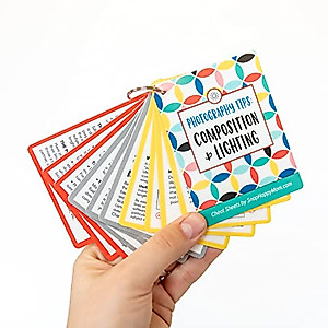 Photography Cheat Sheet Cards (Set of 2 Decks) - DSLR Camera Photography and Composition/Lighting Sets - Plastic Reference Cards | Snap Happy Mom (Bright)