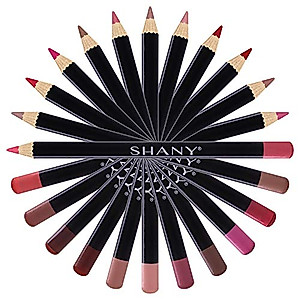 SHANY Dreamy Dozen Matte Lip Liner Set Vegan - Long-Lasting Professional Velvet Cruelty-Free Lipstick Pencils Pens in Varying Shades - Pack of 12