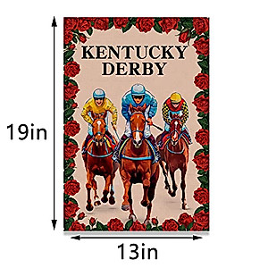 Kentucky Derby Garden Flag Churchill Downs Run For The Roses Horse Racing Yard Outdoor Welcome Sign Decoration