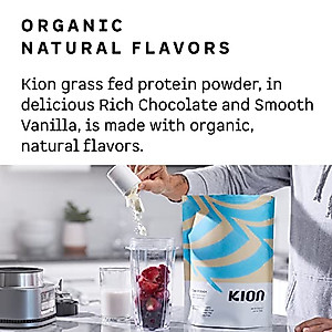 Kion Clean Protein | Grass-Fed & Pasture-Raised Whey Isolate Protein Powder | Rich Chocolate | 30 Servings