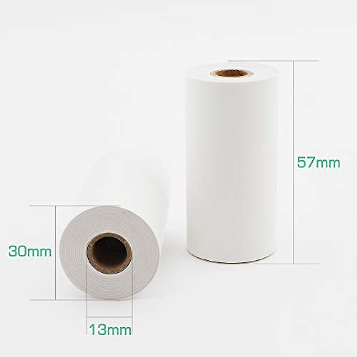 Peripage Mini Printer Photo Paper, Thermal Paper Waterproof 30 * 57mm Non-Adhesive for PeriPage/Paperang Portable Bluetooth Pocket Mobile Printer and other Mini Thermal Printer, 3 Roll,6.5m/Roll