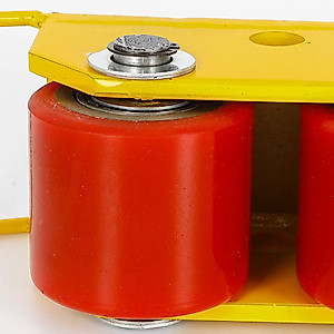 Machinery Skate, 2.5T/5500lbs Fixed Steel Machinery Roller Mover w/Strong Rigid PU Roller & Rubber Surface, Heavy Duty Machine Dolly Skate for Industrial Moving Equipment