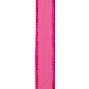 Reliant Ribbon Velvet Fuzz Wired Edge Ribbon, Fuchsia