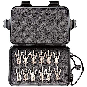 e5e10 Plastic Broadheads Box Portable Convenient Black Broadhead Storing Case Flashlight Box