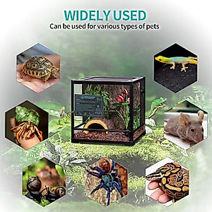 GOLOPET Reptile Heating Pad- 6X8 Inch 8W Heating Pad for Reptile Tank(10-20gal),Warmer Reptile Heat Mat for Hermit Crab, Turtles, Lizards, Frogs, and Other Reptiles