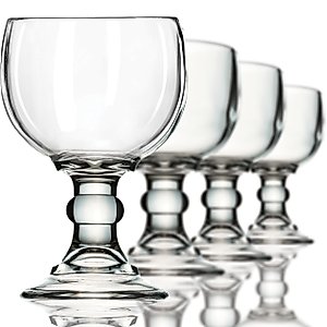 Amehla Schooner Beer Glasses Set - 21-ounce Large Margarita Glass, Big Goblet Style Beer Glass for Coronarita, Fish Bowl Glasses for Drinks or Shrimp Cocktail - Set of 4