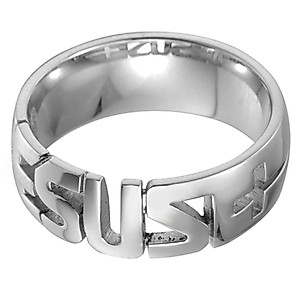 Jude Jewelers 8mm Stainless Steel Jesus Ring Christian Religious Holy Cross Wedding Engagement (10)