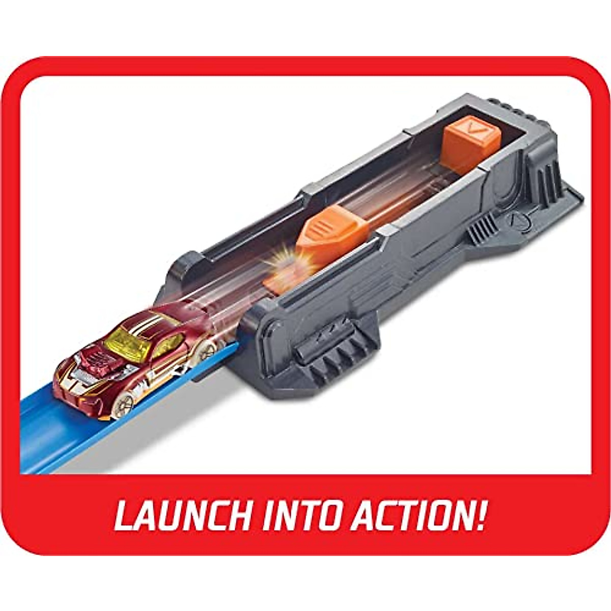 Hot Wheels Toy Car Track Set, Corkscrew Crash with 1:64 Scale Car, 3 Crash Zones, Powered by Motorized Booste, [Amazon Exclusive]