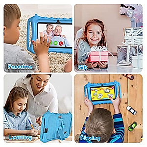 Kids Tablet, 7 inch Tablet for Kids 3GB RAM 32GB ROM, Android 12.0 Toddler Tablet with Dual Camera, WiFi, Bluetooth, Parental Control, Shockproof Case, YouTube, Netflix, Children Tablet for Toddlers