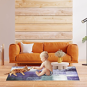 Purple Kitchen Rug, Purple Abstract Art Kitchen Rugs, Kitchen Mats for Floor, Kitchen Organization Non-Slip Kitchen Mat, Anti-Fatigue Mat Home Decor Kitchen Floor Mats, Purple Kitchen Decor Runner Rug