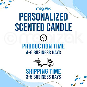 Magizak Customized Candle Personalized Scented Candles Gifts with Picture Photo Text Message Create Your Design for Women Men Christmas Birthday Valentine's Day Graduation Gift