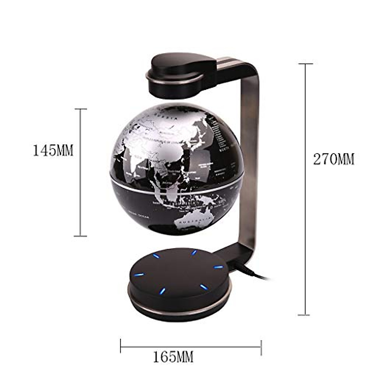 World Globe Magnetic Levitation Globe Business Creative Desk Globe Silver Black Globe