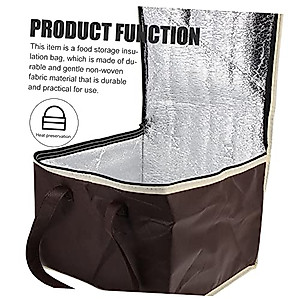 CIYODO Aluminum Insulation Pizza Warmer Thermal Insulated Grocery Reusable Shopping Thermal Pizza Outdoor Insulation Food Non-woven Fabric