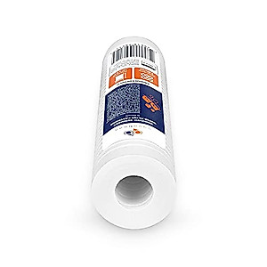 Aquaboon 5 Micron 10" x 2.5" Grooved Sediment Water Filter Replacement Cartridge for Any 10 inch RO Unit, Whole House Sediment Filtration, Compatible with P5, AP110, WFPFC5002, CFS110, RS14, 50-Pack