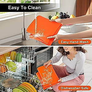 Jusoit 36 inch Blackstone Griddle Cover, Heavy Duty Food Grade Silicone Griddle Mat for Grill Top, Outdoor Blackstone Accessories Protect from Dirt & Rust