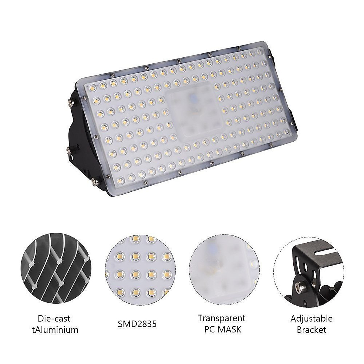 LED Flood Light, chunnuan,100W LED floodlights 9000LM Warm White(2800-3200K) Outdoor Waterproof IP65 Super Bright Flood Lamp Security Light Spotlight Lamp for Outdoor Garage,Garden,Yard