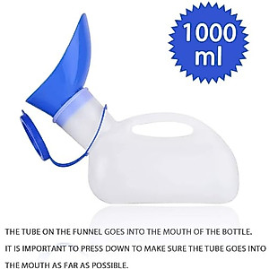 Unisex Potty Urinal for Car, Portable Urinal for Men and Women, Bedpans Pee Bottle with a Lid and Funnel, Mobile Toilet Urinal for Car, Old Man, Child and Patient for Hospital Camping Outdoor Travel