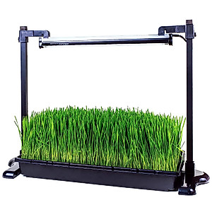 SunBlaster Universal Powder-Coated Aluminum Adjustable Lighting Stand with Heavy-Duty Plant Growing Tray, Fits All Size T5 Light Strips