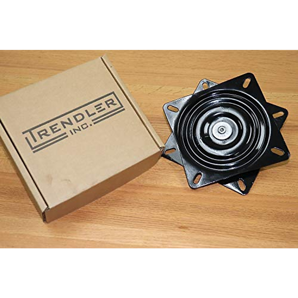 Trendler Bar Stool Swivel Plate Replacement - 7 Inch Square 3 Degree Pitch - 360 Degree Rotation - Commercial Grade Chair and Stool Replacement Parts - Made in USA