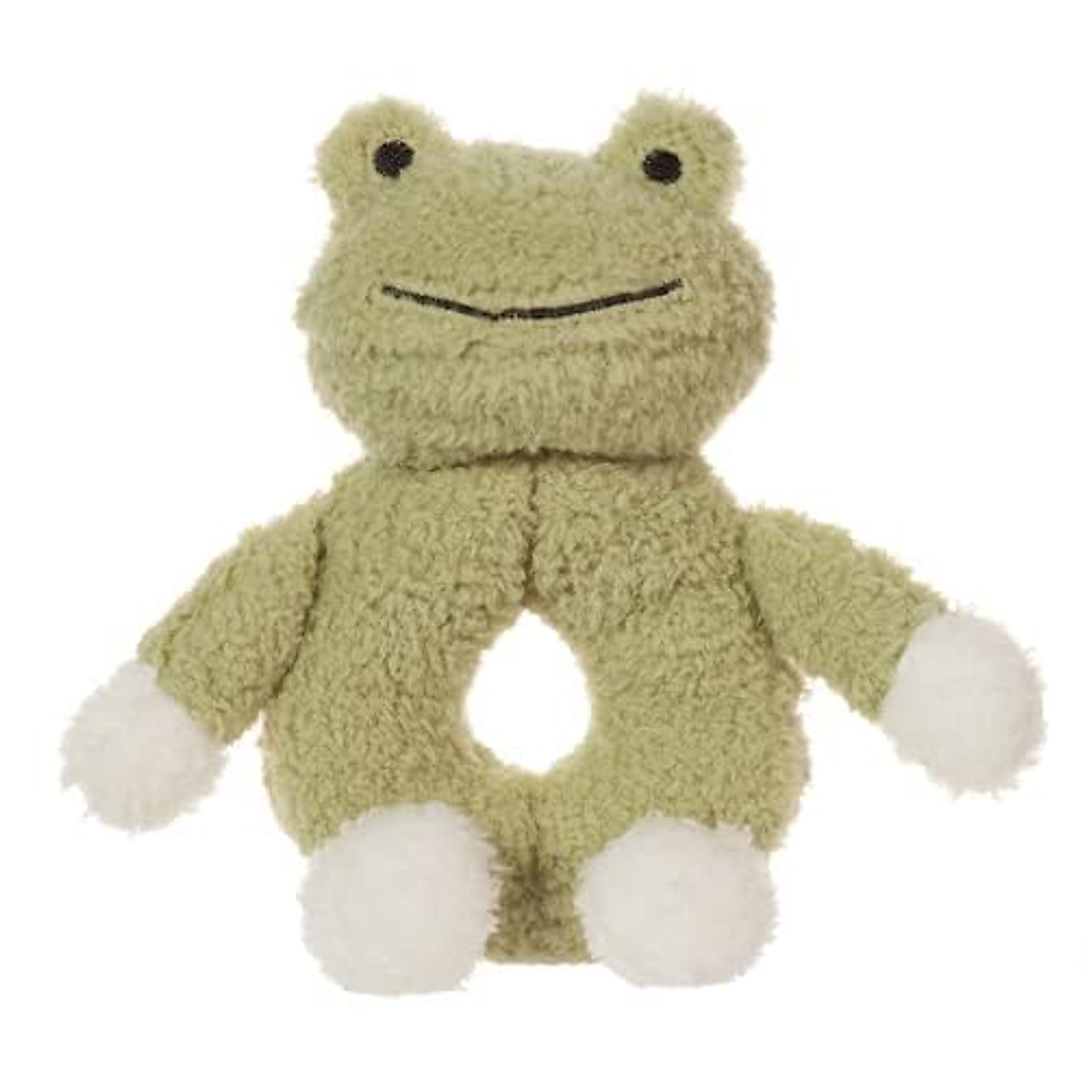 Apricot Lamb Baby Frog Soft Rattle Toy, Plush Stuffed Animal for Newborn Soft Over 0 Months (Frog, 6 Inches)
