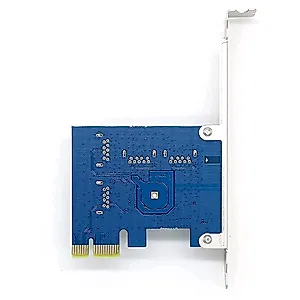 PCIe 1 to 4 Riser Card, Pcie Splitter 1 to 4 PCI Riser Card, 4 Risers into 1 PCI Card, PCIe Multiplier Risers 1X to External 4 PCI-e USB3.0 Adapter for ETH Miner GPU Crypto Bitcoin Ethereum Mining Rig