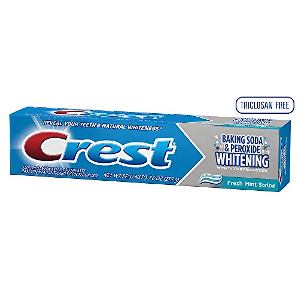 Crest Baking Soda And Peroxide Whitening With Tartar Protection Fresh Mint Flavor Toothpaste 8.2 Oz (Pack of 6)