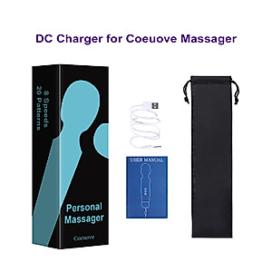 Coeuove Massager Replacement Dc Charging Cable - USB Charger Cord - 2.5mm (White) - Fast Charging
