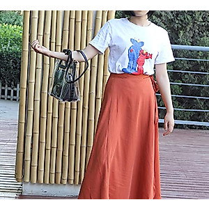 Poxas Classic PVC Jelly Bag Waterproof Clear Purse Tote Handbag Beach Shoulder Bags (Black)