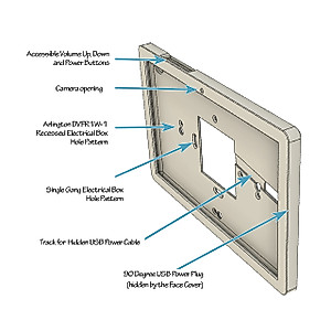 Smart Home Mount Wall Mount Kit for Samsung Galaxy Tab A8 10.5 Tablet (SM-x200 / 205) - Black