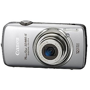 Canon PowerShot SD980IS 12.1MP Digital Camera with 5x Ultra Wide Angle Optical Image Stabilized Zoom and 3-inch LCD (Silver)