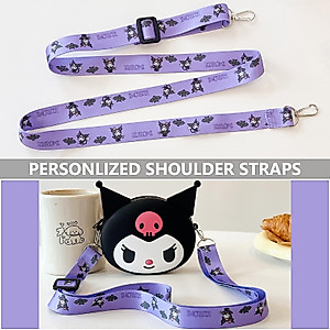 CZZLYJ Kawaii Bag, Cute Cartoon Shoulder Bag with Zipper, Anime Wallet Purse with Lanyard, Novetly Accessories for Grils Birthday Gifts