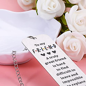 Best Friends Gifts Bookmark for Friendship Women Friends Birthday Book Mark Girls Teen Booklovers Galentines Valentines Day Gifts for Best Friend BFF Christmas Graduation Gift for Women Female Friend