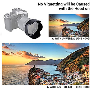 JJC EW-60F Reversible Lens Hood for Canon RF-S 18-150mm F3.5-6.3 is STM Lens on EOS R7 R10 & for Canon EF-M 18-150mm F3.5-6.3 is STM on EOS M50 M6 Mark II M M2 M3 M5 M200 M100 M10 Mirrorless Camera