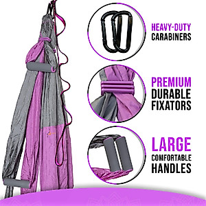 YOGA SWING PRO Premium Aerial Hammock Anti gravity Yoga Swing Kit - Acrobat Flying Sling Set for Indoor and Outdoor Inversion Therapy