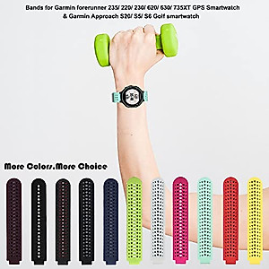 Replacement Smart Wrist Watch Accessory Band Strap for Garmin Forerunner 220/230/235/620/630/735XT/235Lite, One Size