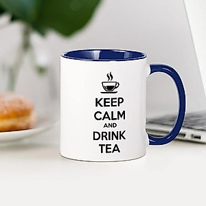 CafePress Keep Calm And Drink Tea Mug Ceramic Coffee Mug, Tea Cup 11 oz
