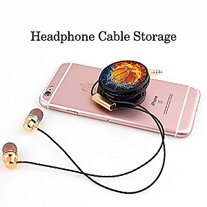 Ufbara Water Fire Basketball Phone Finger Expanding Stand Holder Kickstand Hand Grip Widely Compatible with Almost All Phones and Cases