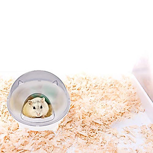 POPETPOP Hamster Sand Bath - Thicken Plastic Sand Bathtub Container with Scoop Hamster Sandbox Pet Bathroom Bath Sand Room Sauna Toilet for Rat Mice Syrian Hamster